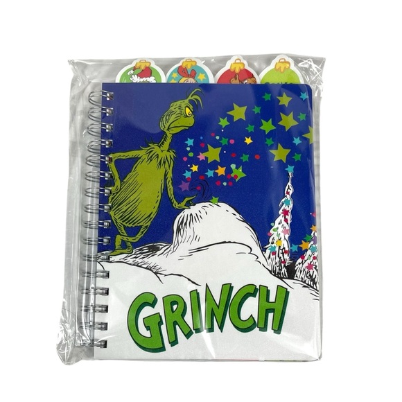Office | Grinch Spiral Notebook With Colorful Stars | Poshmark